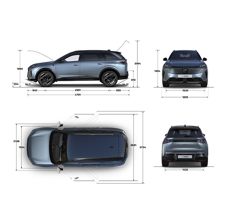 Nouveau Peugeot E-5008 | Grand SUV électrique 7 places nouvelle ...
