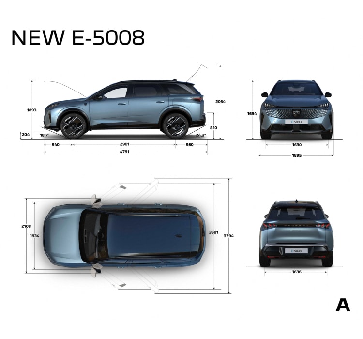 Peugeot E-5008 | SUV 7 Places 100% électrique